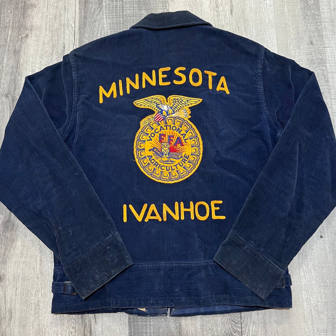 VTG 1960s FFA Dark Navy Corduroy Ivanhoe Minnesota 1967 Reporter ...