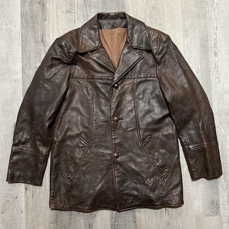 Mens Leather Jacket Sz 42 - Etsy