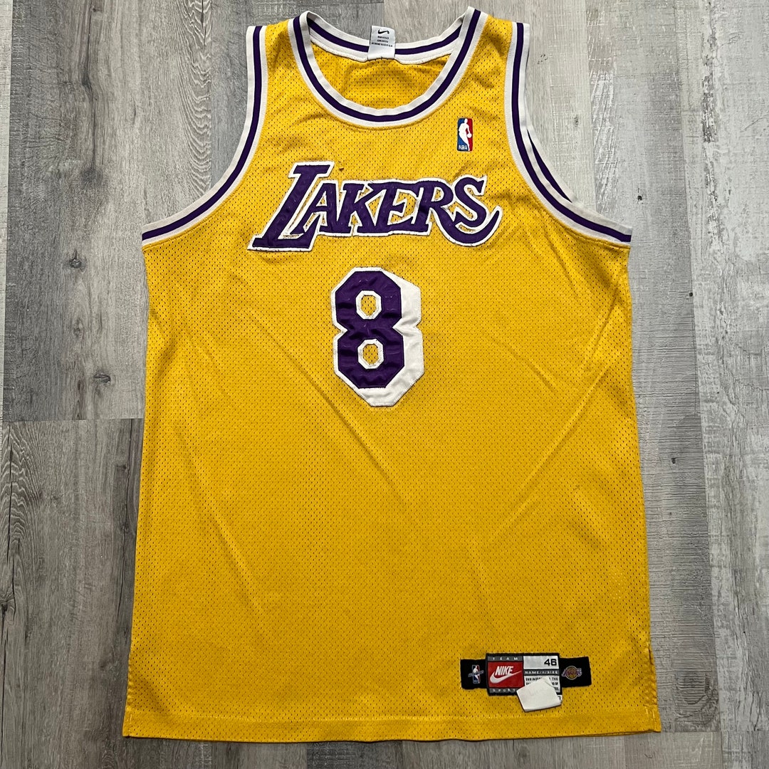 VTG Nike Team PRO CUT Kobe Bryant 8 Los Angeles Lakers Yellow 98-99 ...
