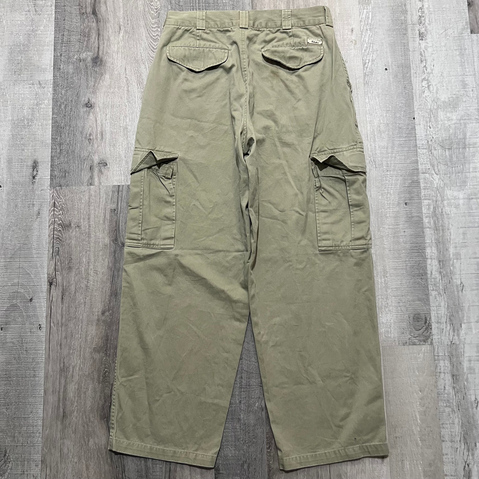 VTG Bugle Boy Baggy Cargo Chino 90s Wide Leg Khaki Skater Pants Y2K ...