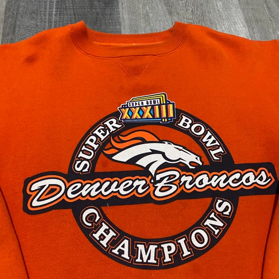 Vintage Logo 7 Denver Broncos 1999 Orange Super Bowl … - Gem