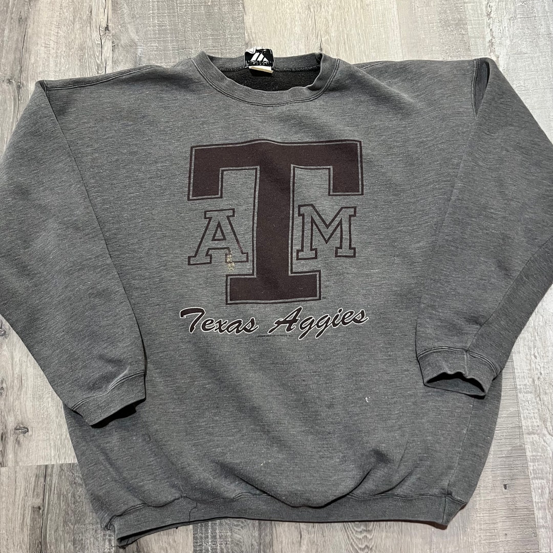 VTG Texas A&M Aggies Grey 90s College Crewneck Sweatshirt - Etsy