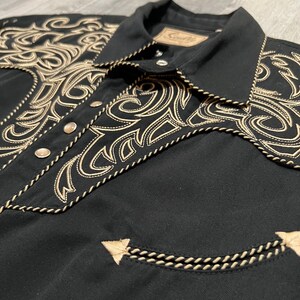 Scully Gunfighter Western Black Braided Gabardine Arrow Pocket Pearl ...