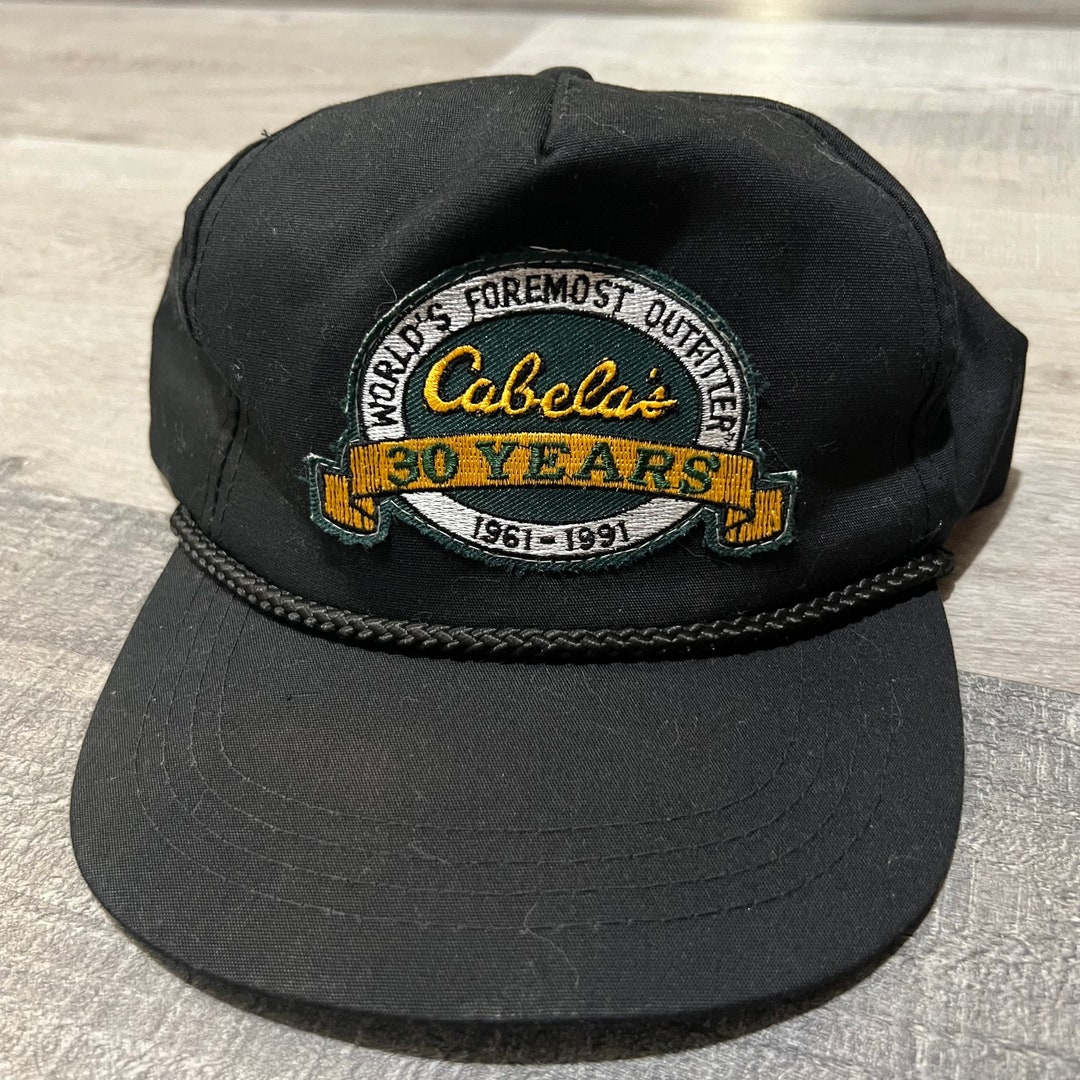 Vintage Cabelas 30 Year Anniversary 1991 Black Patched Outdoor Hunting ...