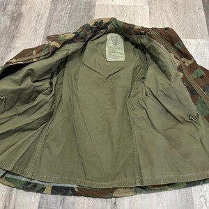 Vintage US Army Cold Weather Double Layer Woodland Camo Field Jacket XS ...