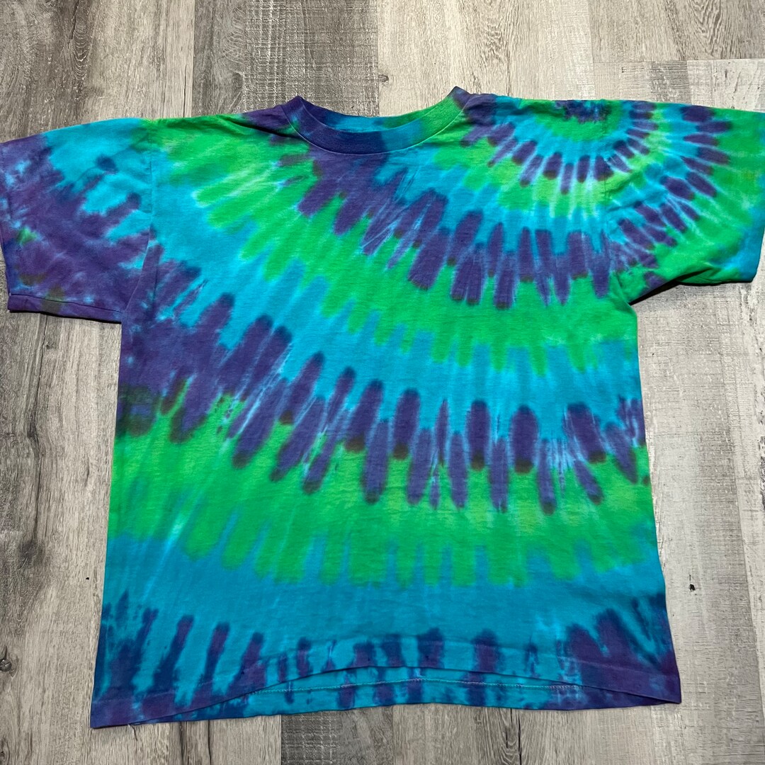 VTG Sundog Hand Dyed 90s Tie Dye Psychedelic Single Stitch Purple/blue ...
