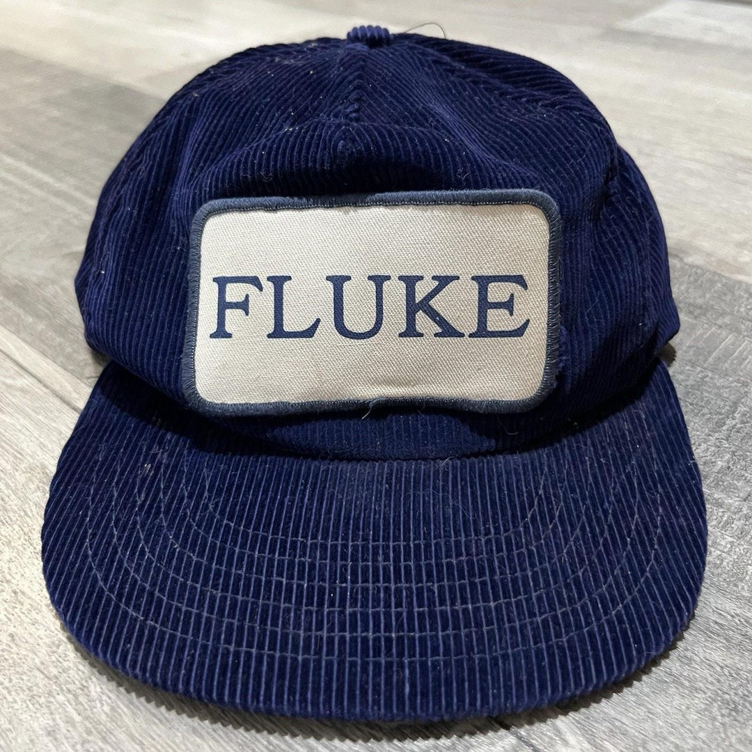 VTG K-studio 80s FLUKE Patched Blue Corduroy Snap Back Hat Cap - Etsy