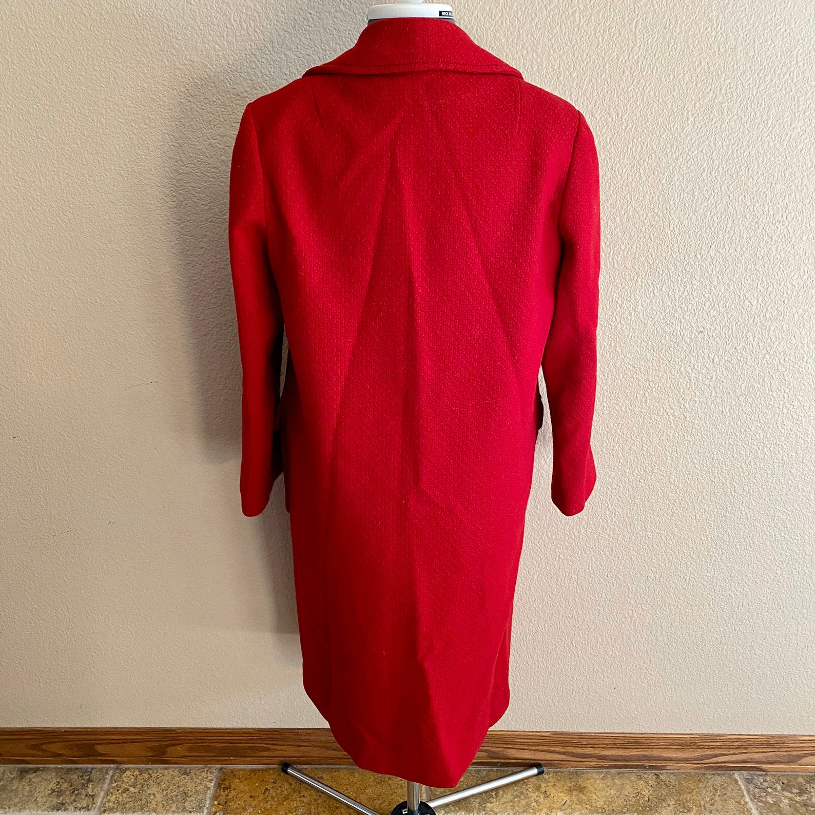 Vintage Pendleton 100% Virgin Red Wool Silk Lined Long Coat 3 | Etsy