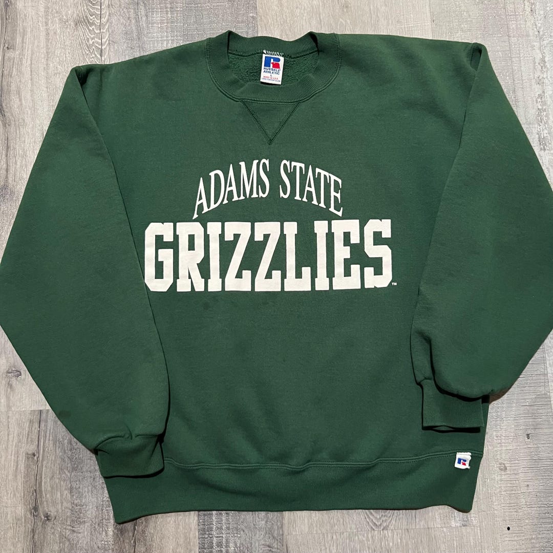 VTG Russell Athletic Adams State Grizzlies 90s Green USA Colorado ...