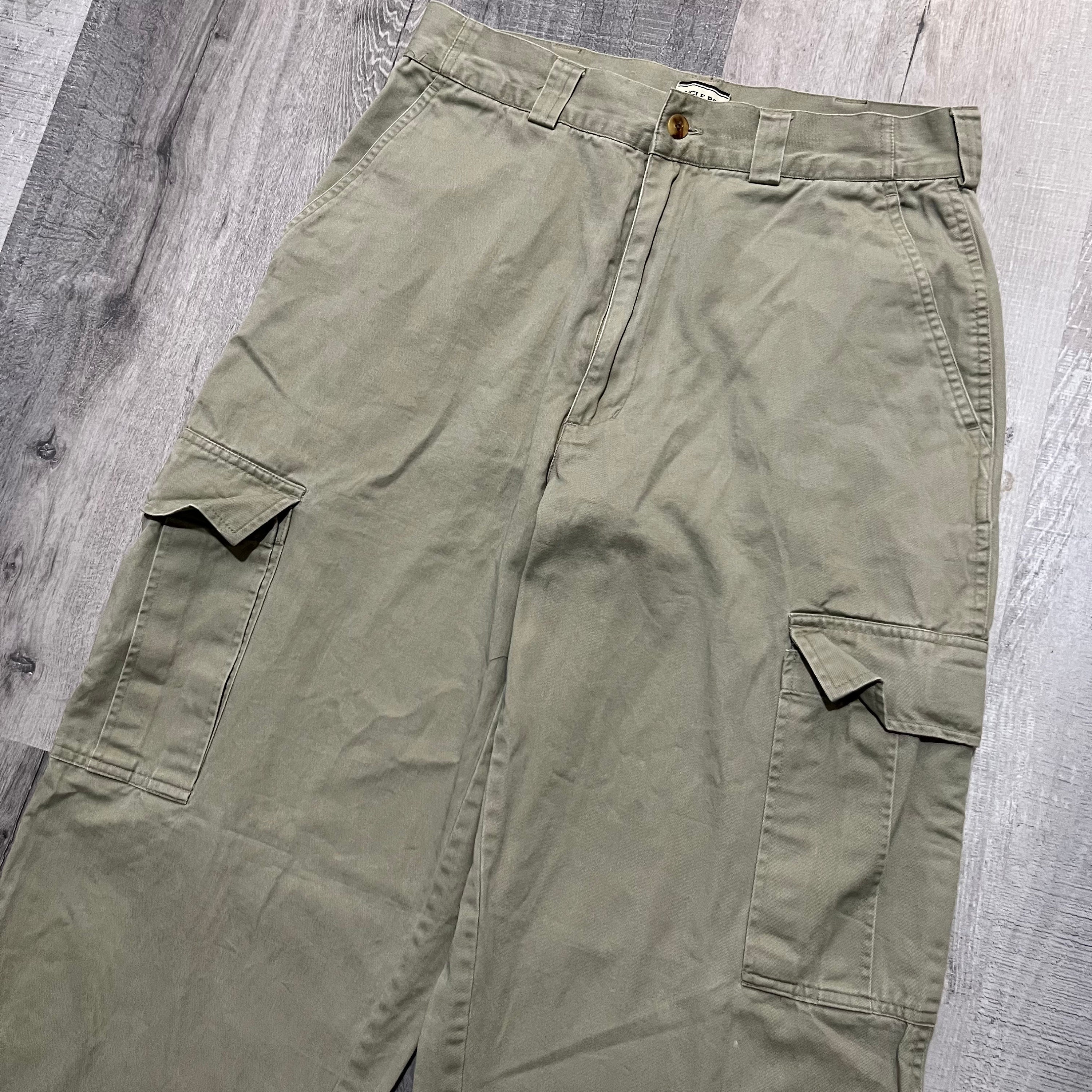 VTG Bugle Boy Baggy Cargo Chino 90s Wide Leg Khaki Skater Pants Y2K ...