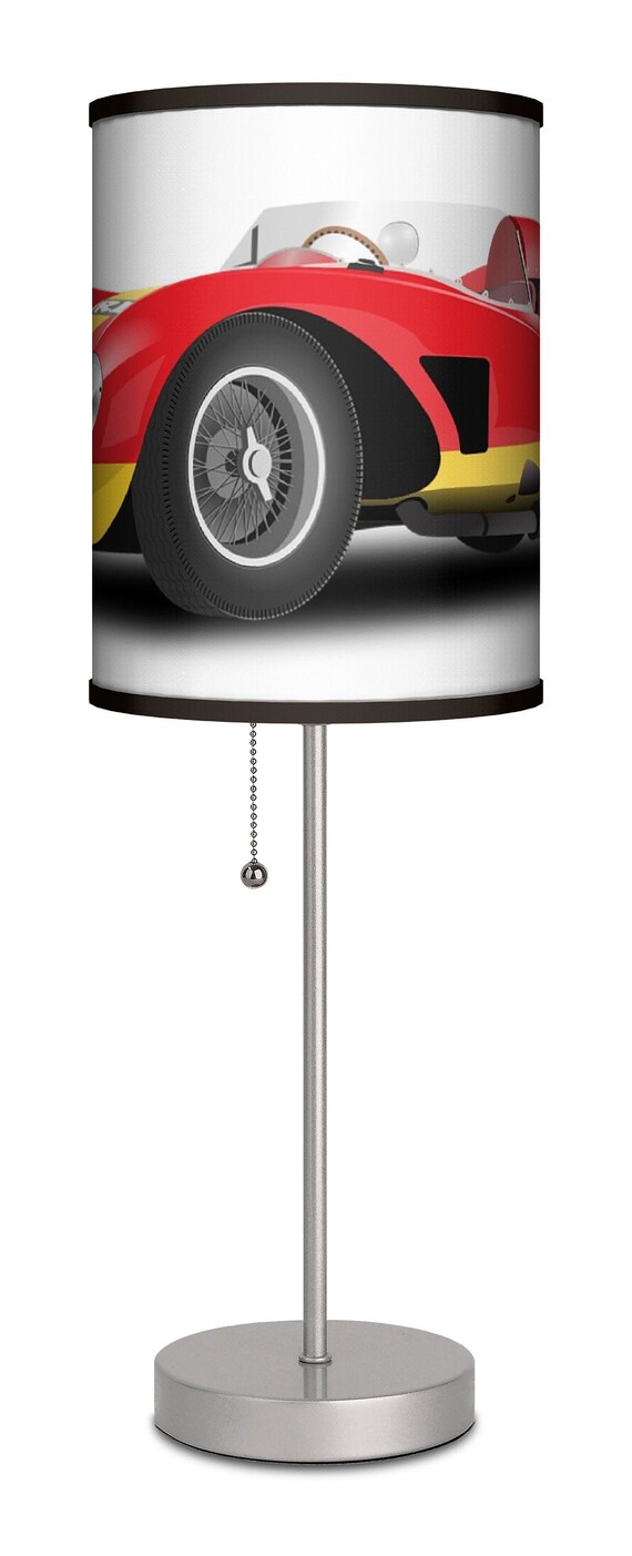 Personalized Racing Car Lamp for Little Boys Bed Room Black | Etsy