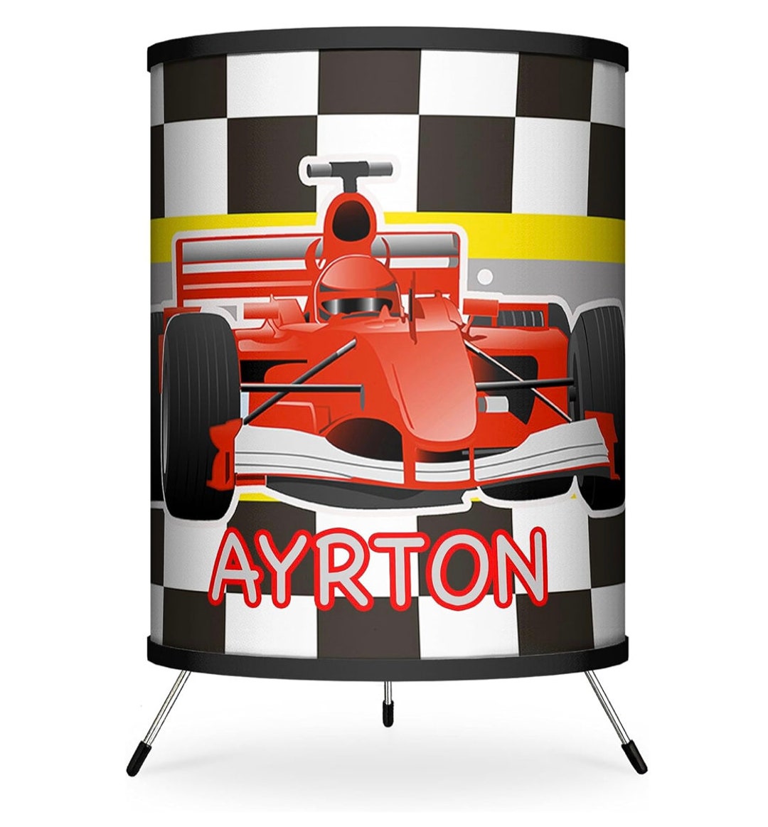 Custom Name Formula One Lamp Shade Space Rockets Shade Lamp for Boys ...
