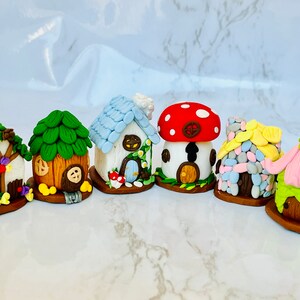 Easter Village Houses, Miniature Fairy House, Mini Garden Decor, Fairy ...