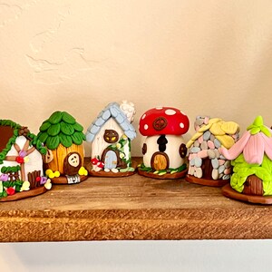Easter Village Houses, Miniature Fairy House, Mini Garden Decor, Fairy ...