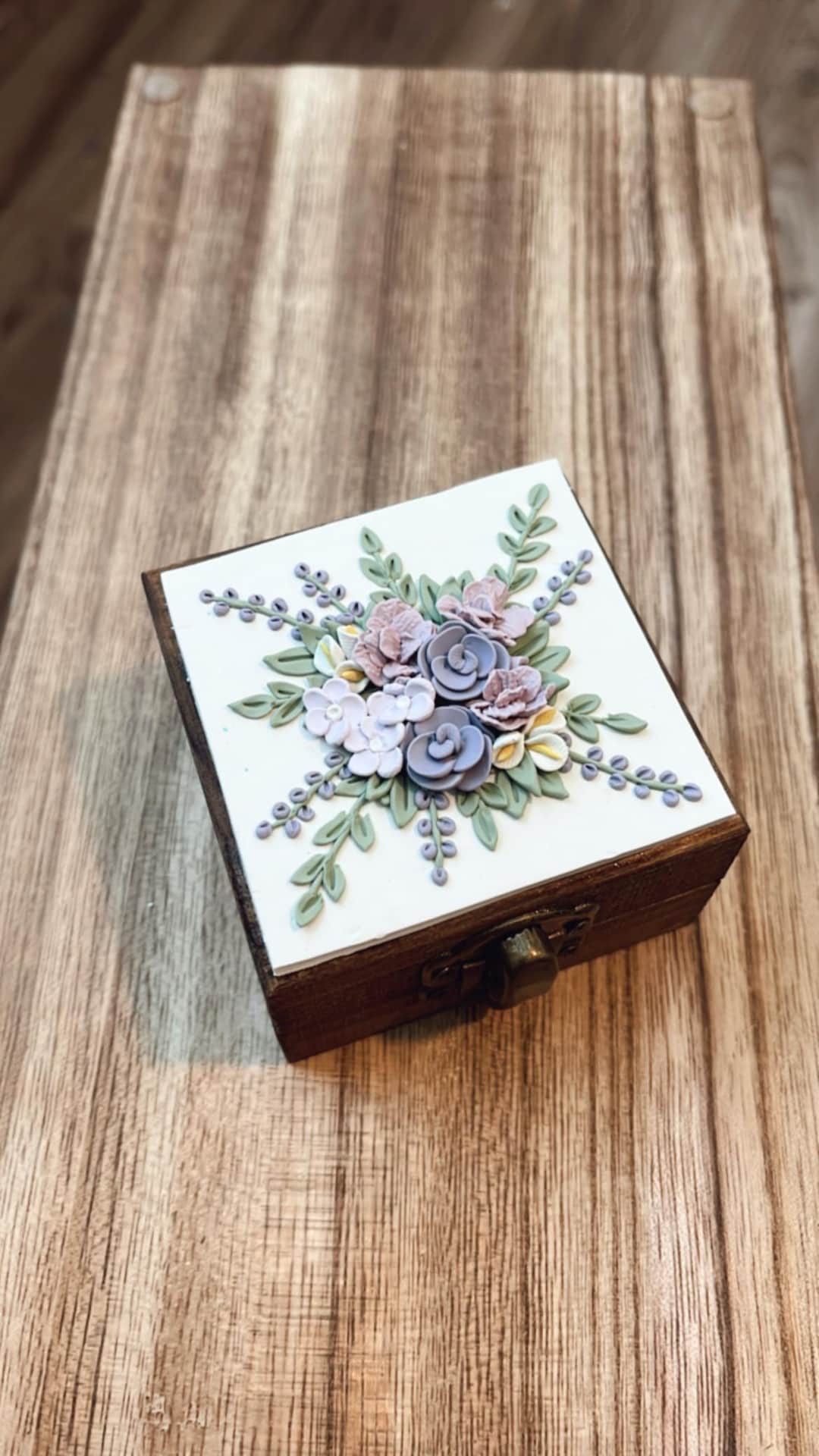 Floral Jewelry Box, Jewelry Storage Box, Wedding Ring Box Aesthetic ...