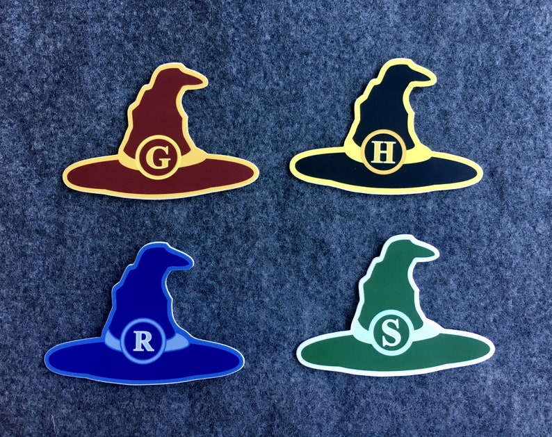 Harry Potter Sorting Hat Hogwarts House Stickers Mix and | Etsy