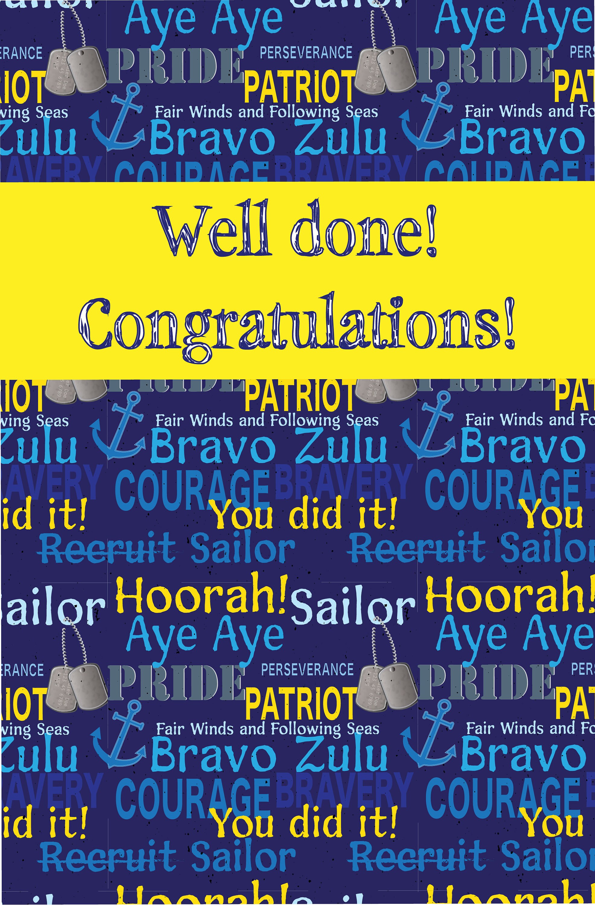 Navy Congratulations Card - Etsy