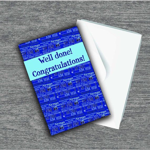 Air Force Congratulations Card | Etsy