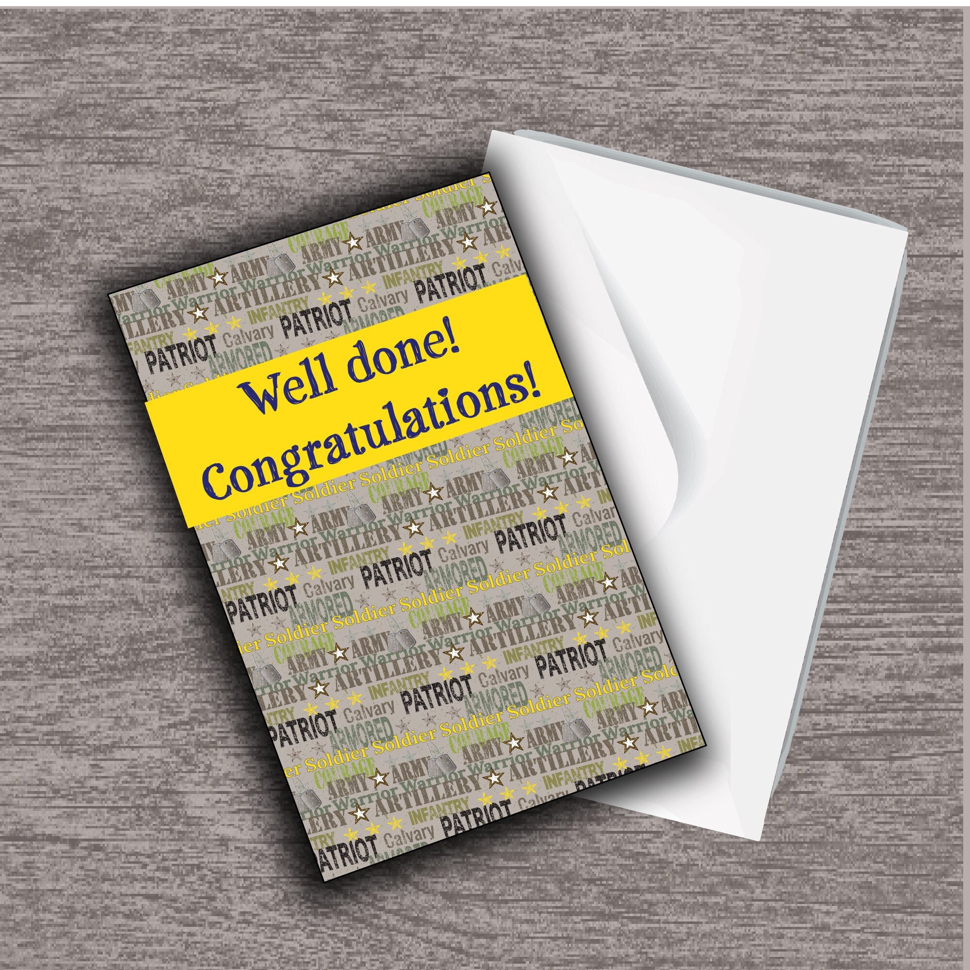 Army Congratulations Card - Etsy