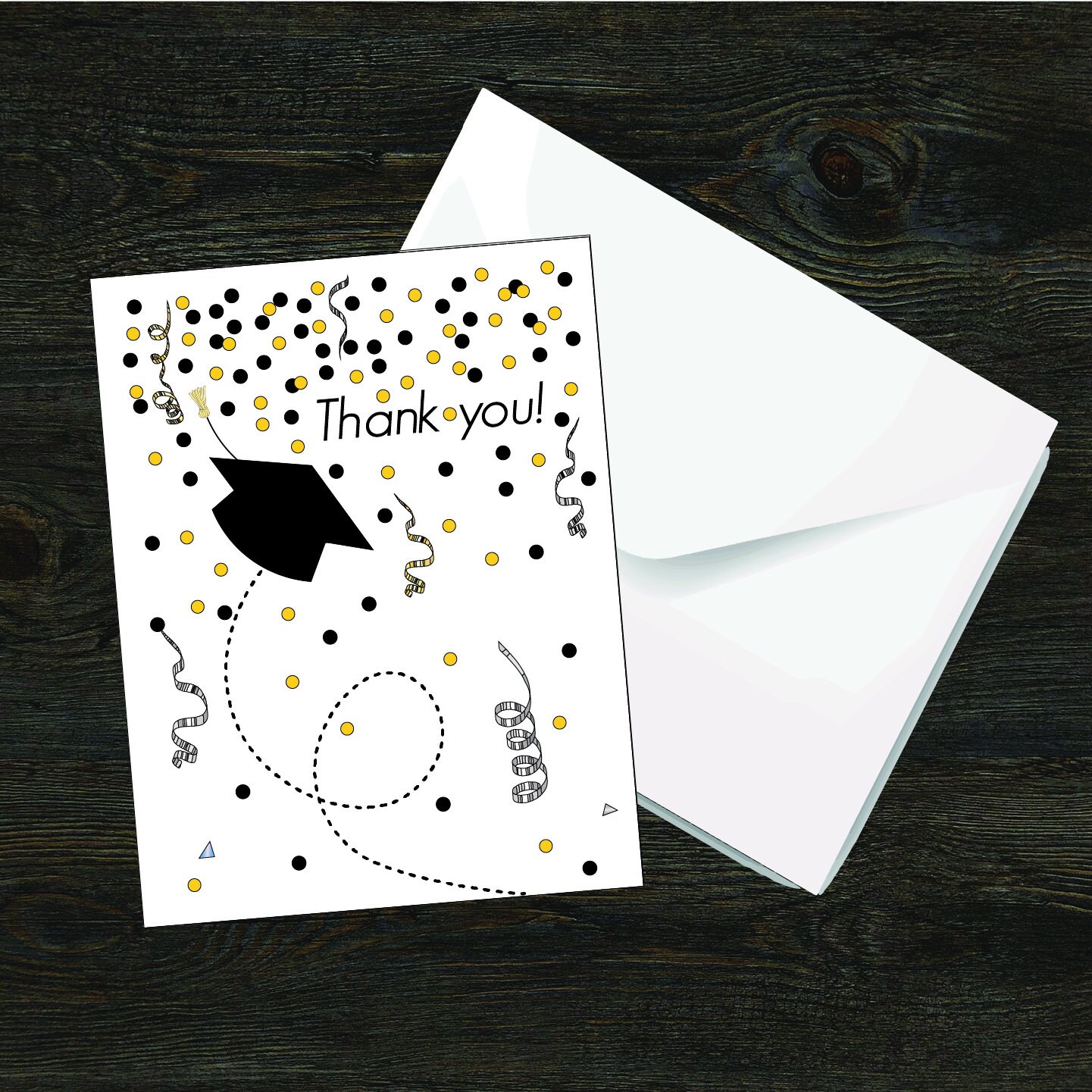Graduation Thank You Cards, 5.5" X 4/25", Blank Inside, Envelope ...