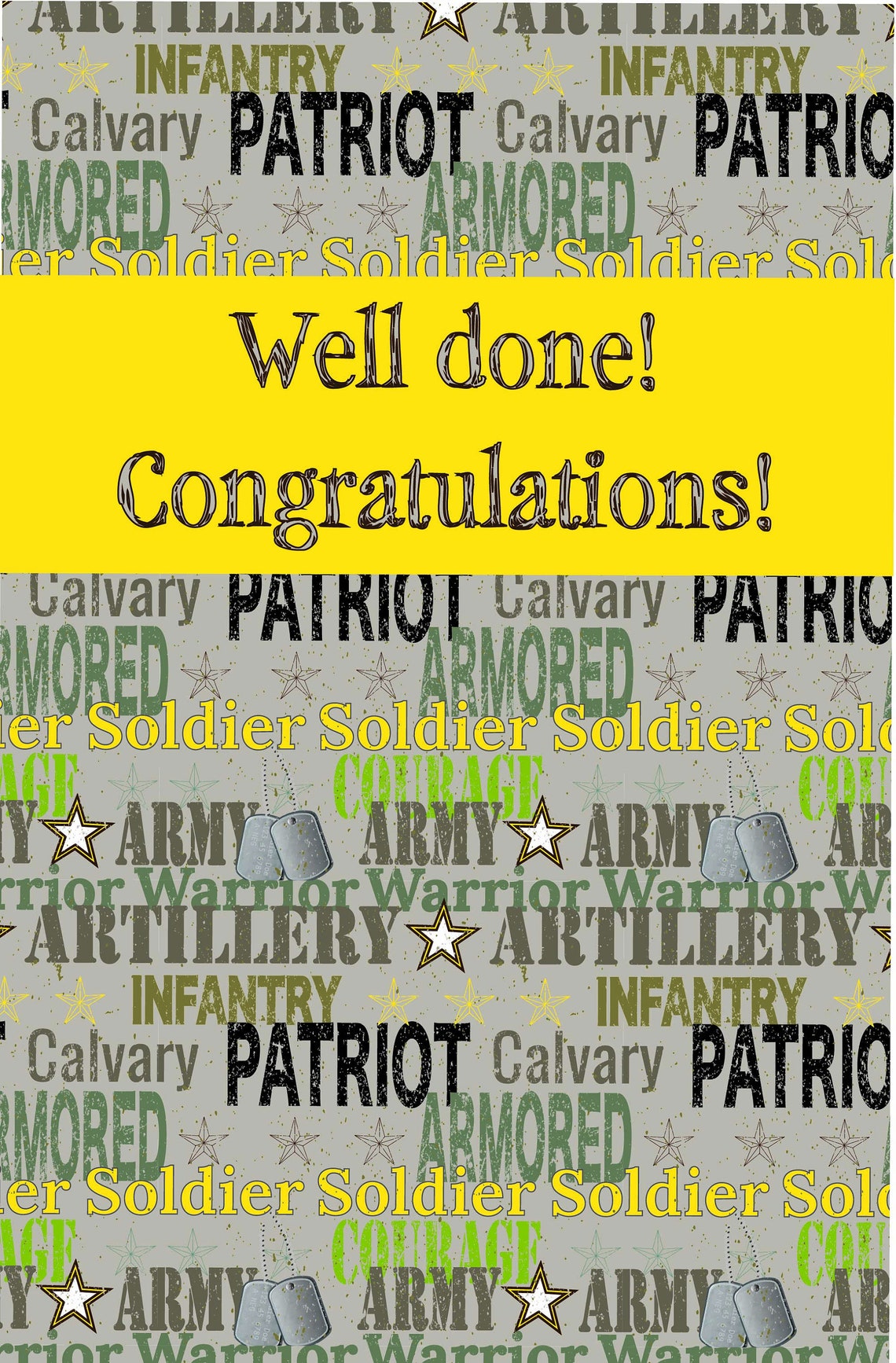 Army Congratulations Card - Etsy