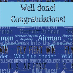 Air Force Congratulations Card - Etsy