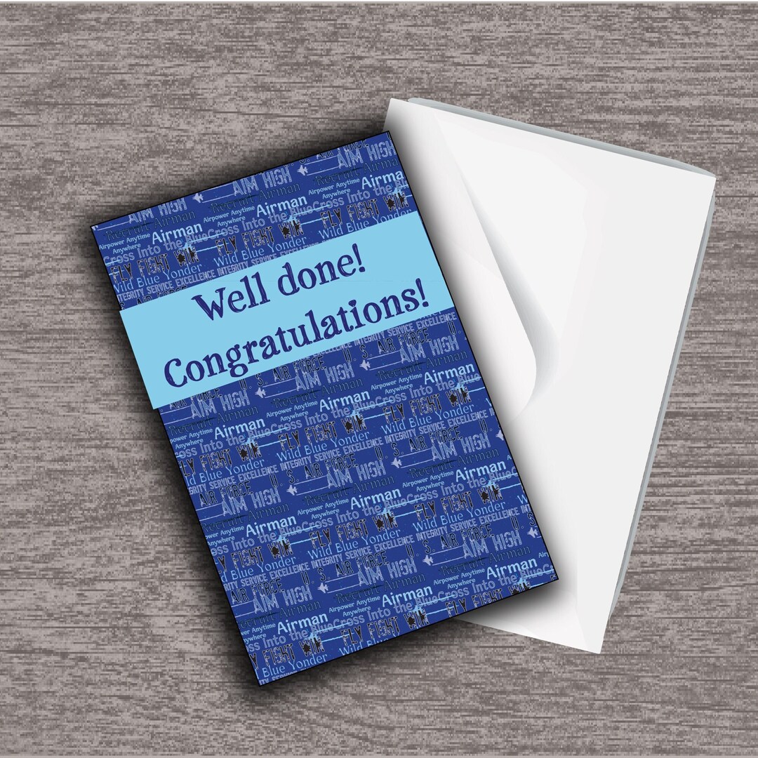 Air Force Congratulations Card - Etsy