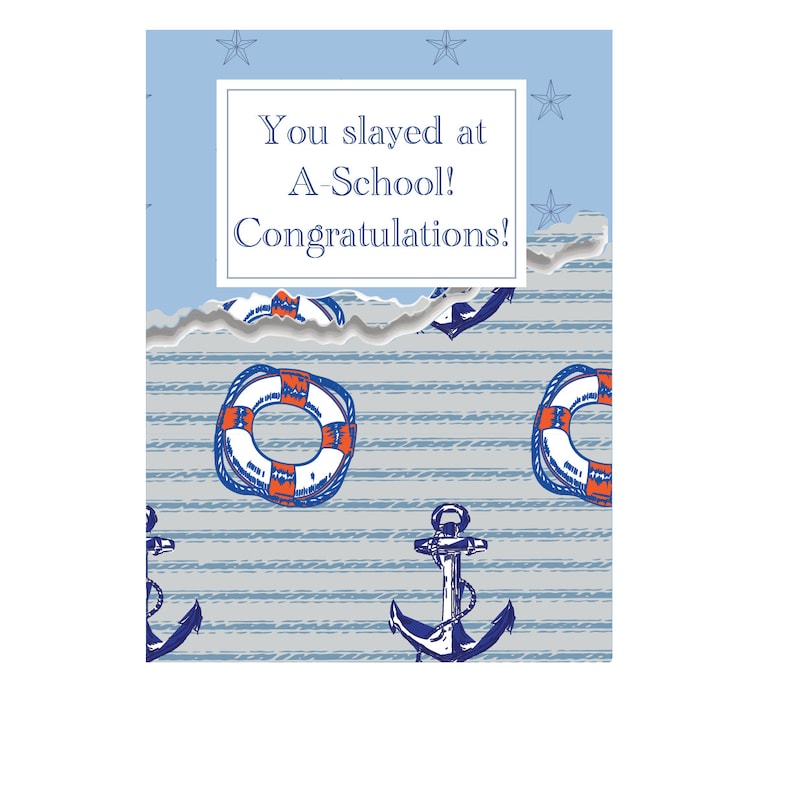 Coast Guard, Congratulations for A School Graduation, 5.5"x4.25 ...