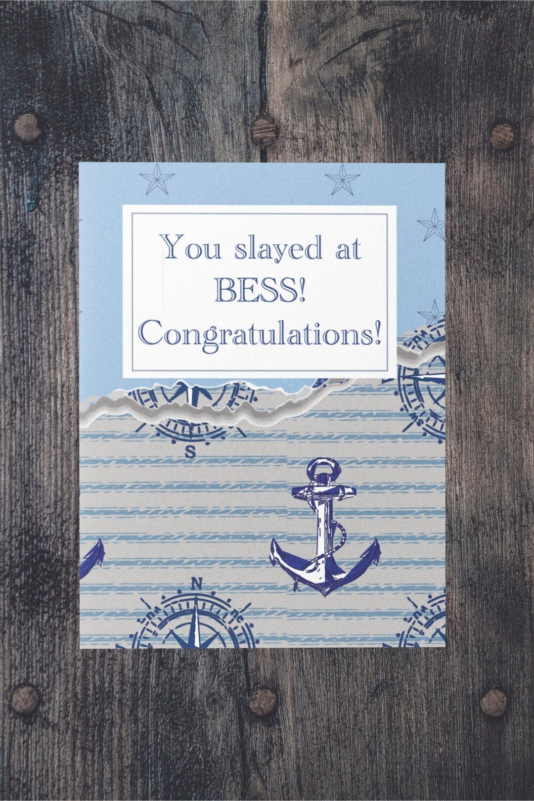 U. S. Navy BESS Congratulations Card, Submarine School, Envelope ...