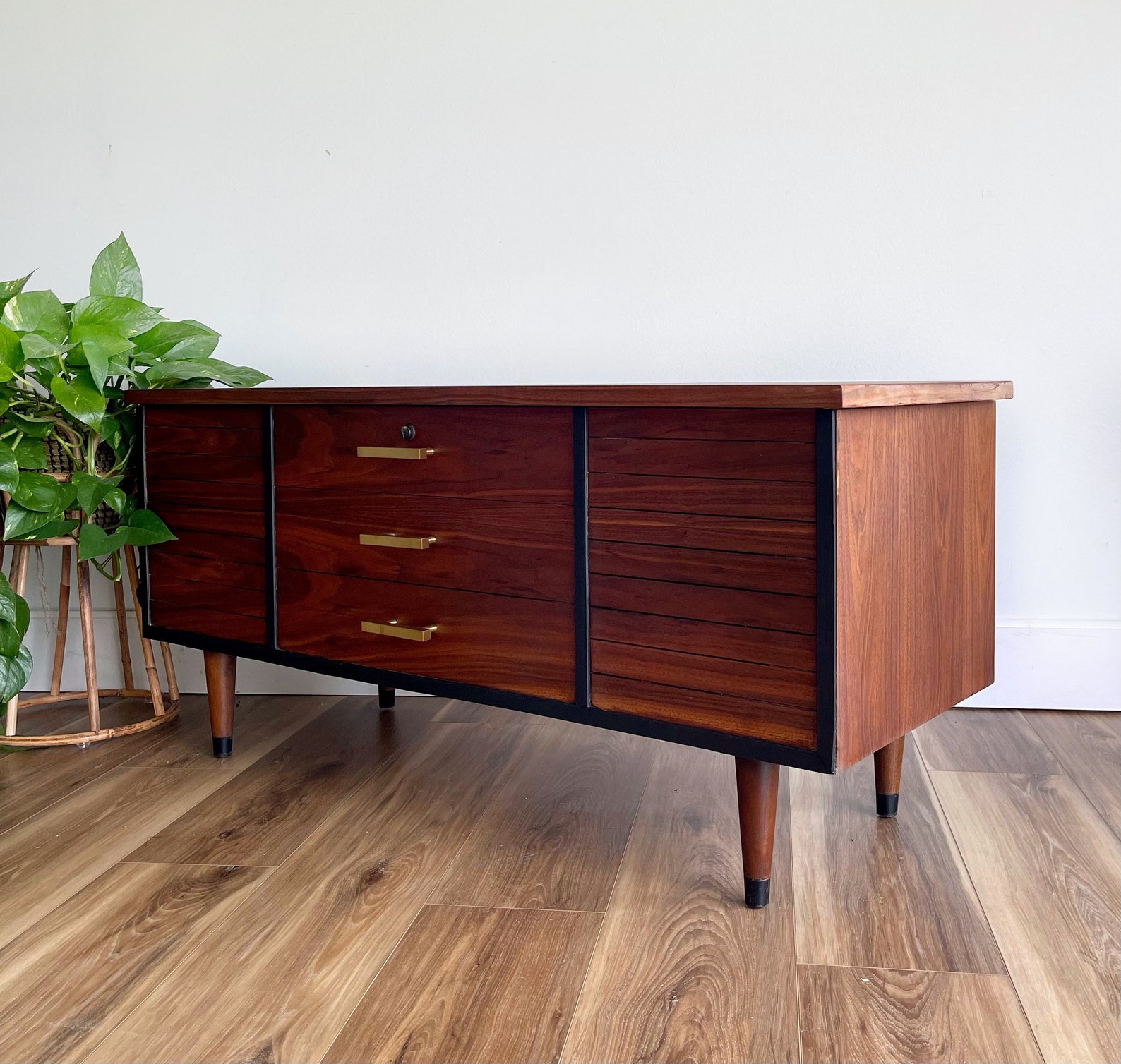 Mid Century Modern Cedar Chest MCM Bench Blanket Storage | Etsy