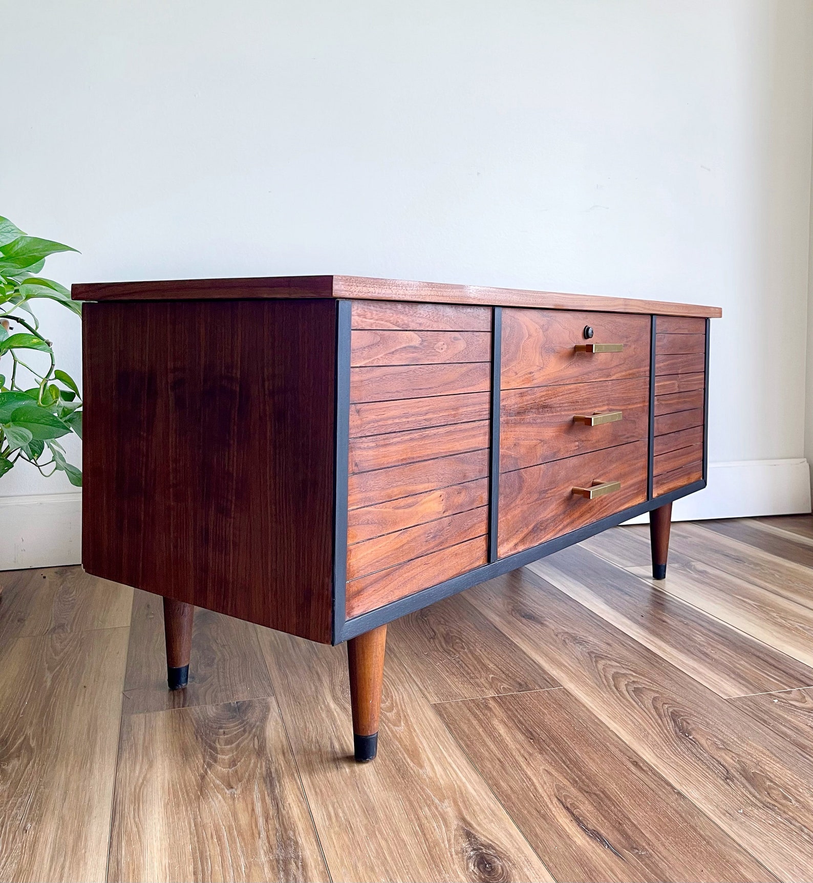 Mid Century Modern Cedar Chest MCM Bench Blanket Storage | Etsy