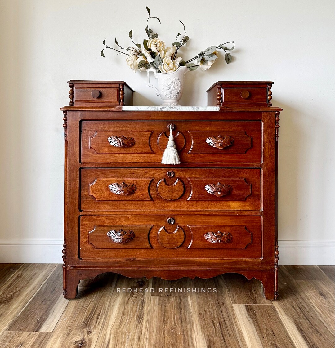 Antique Dresser, Victorian Dresser, Eastlake Dresser, Entryway Table ...