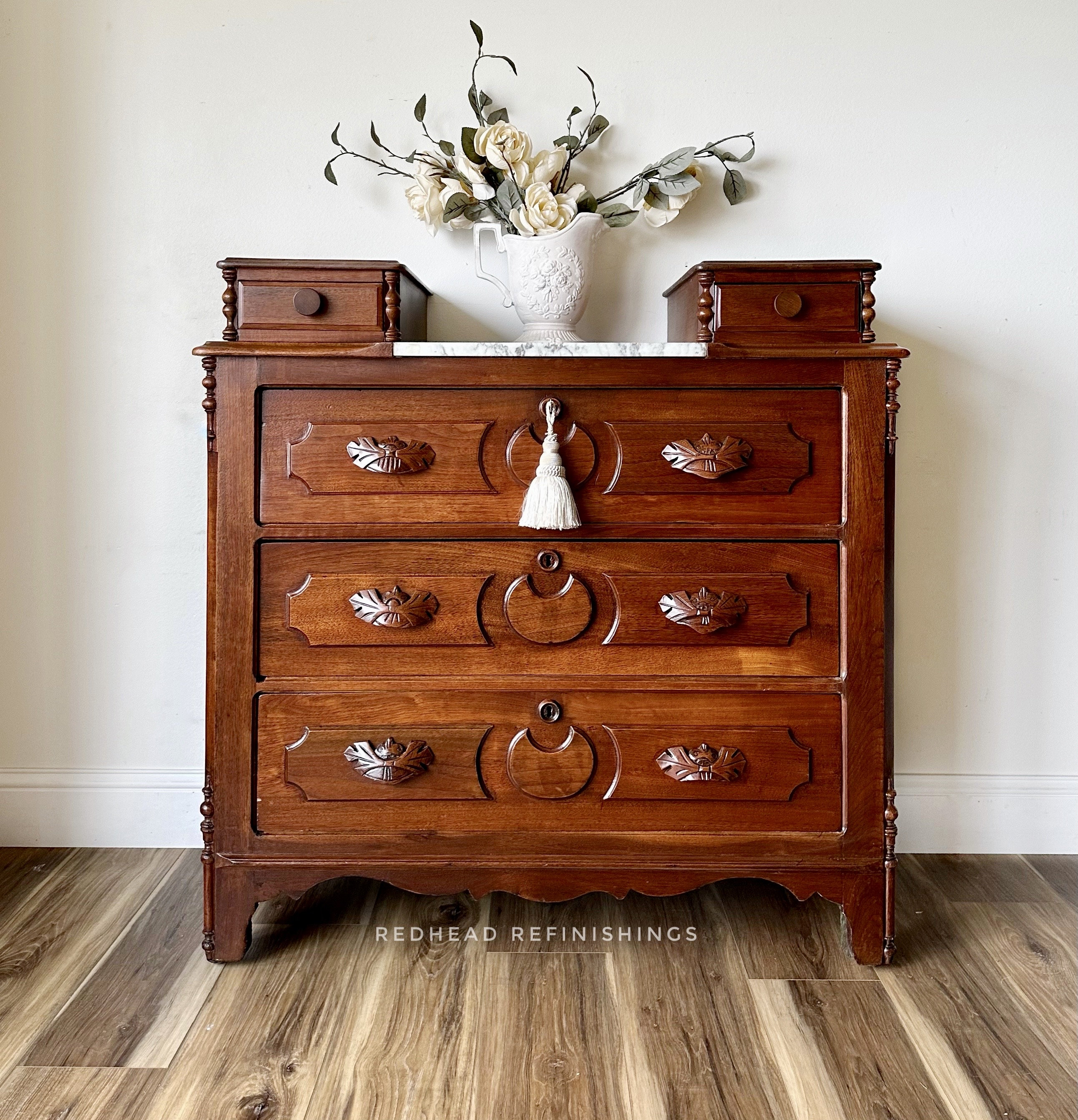 Antique dresser Victorian dresser Eastlake dresser entryway table bathroom vanity