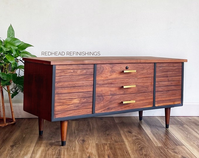 Mid Century Modern Cedar Chest, MCM, Bench, Blanket Storage, End of Bed ...