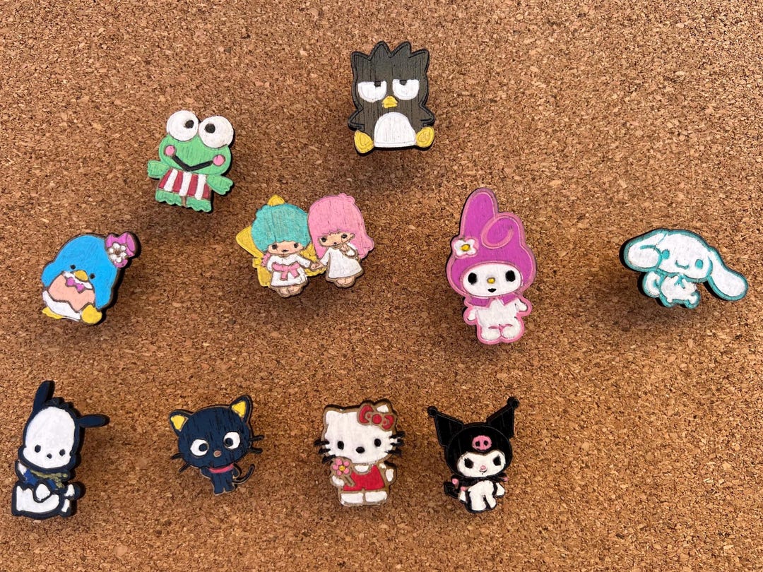 Sanrio Character Push Pins - Etsy
