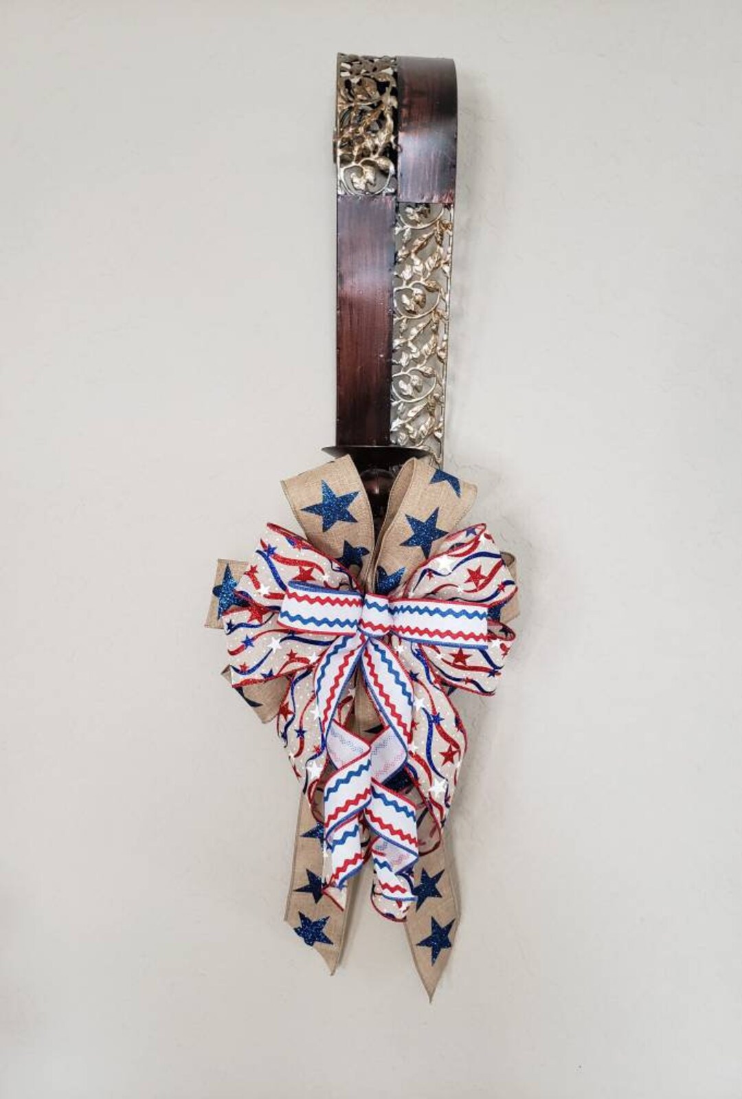 Premade Country Style Patriotic Bow Will Be the Perfect - Etsy