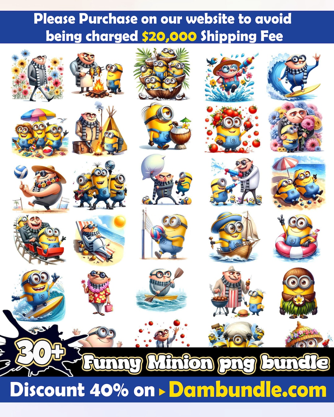 Minions Png Bundle, Minions Bundle, Minions Clipart, Minions Png, Kevin ...