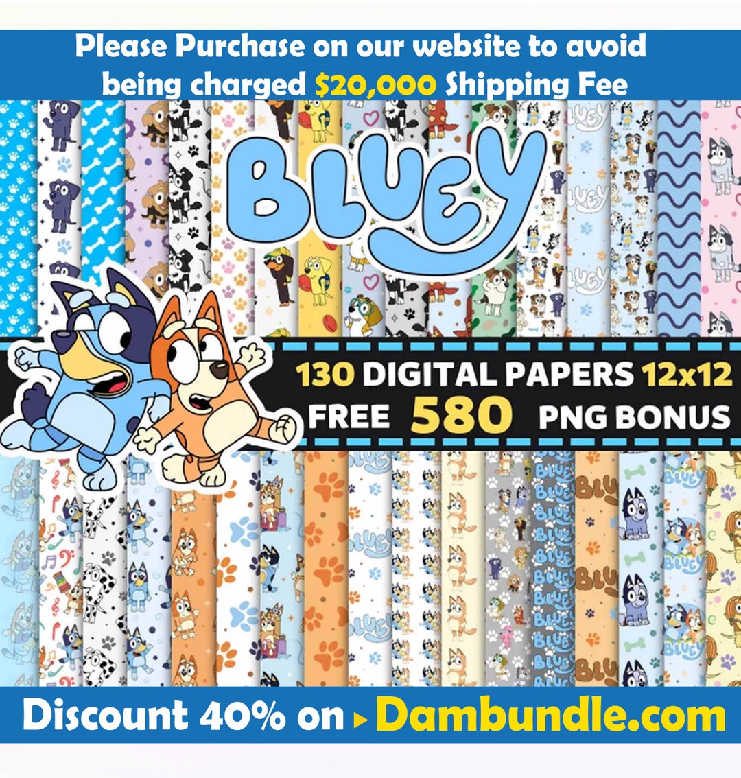 Blue Digital Paper PNG, Blue Dog Digital Papers, Blue Dog Backgrounds ...