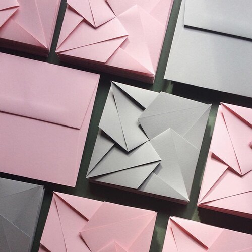 Origami Wedding Invitation Sleeve and Square Envelope Luxury - Etsy