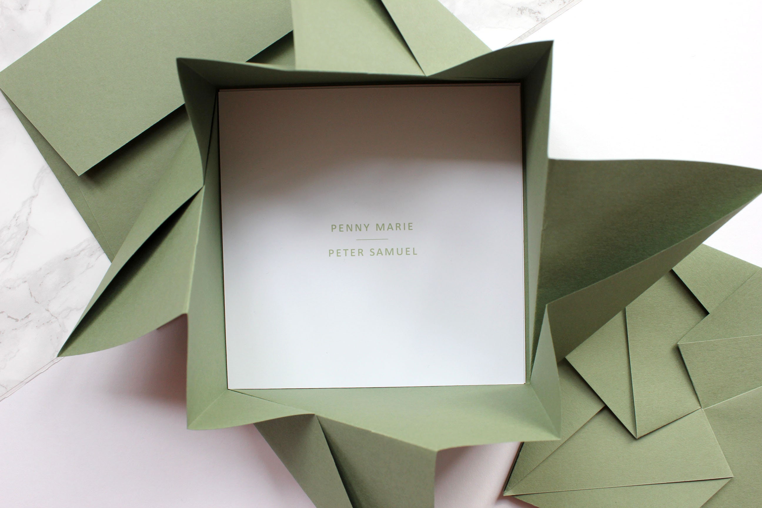 Luxury Wedding Invitation | Origami Invitation Set | Unique Invitation ...