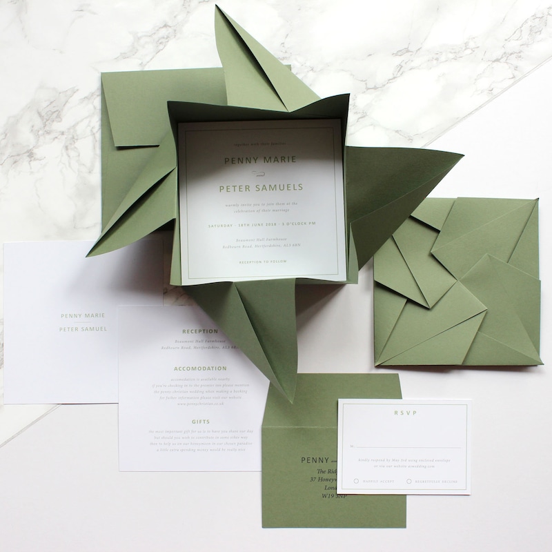 Origami Invitation - Etsy