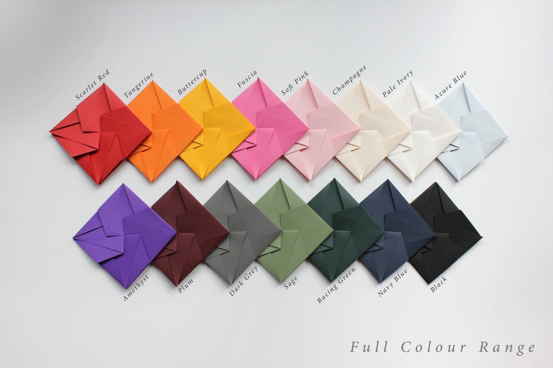 Navy Blue Origami Wedding Invitation - Unique Invitation With Details ...