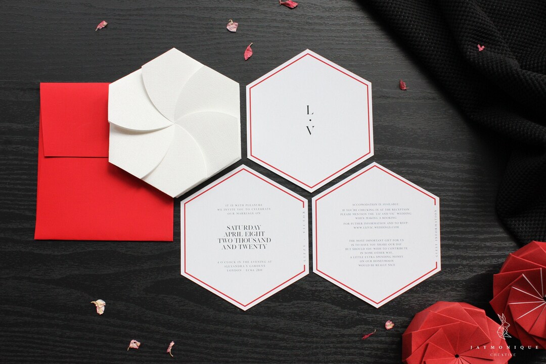 Wedding Invitation Origami Sleeve and Handmade Envelope | Unique ...