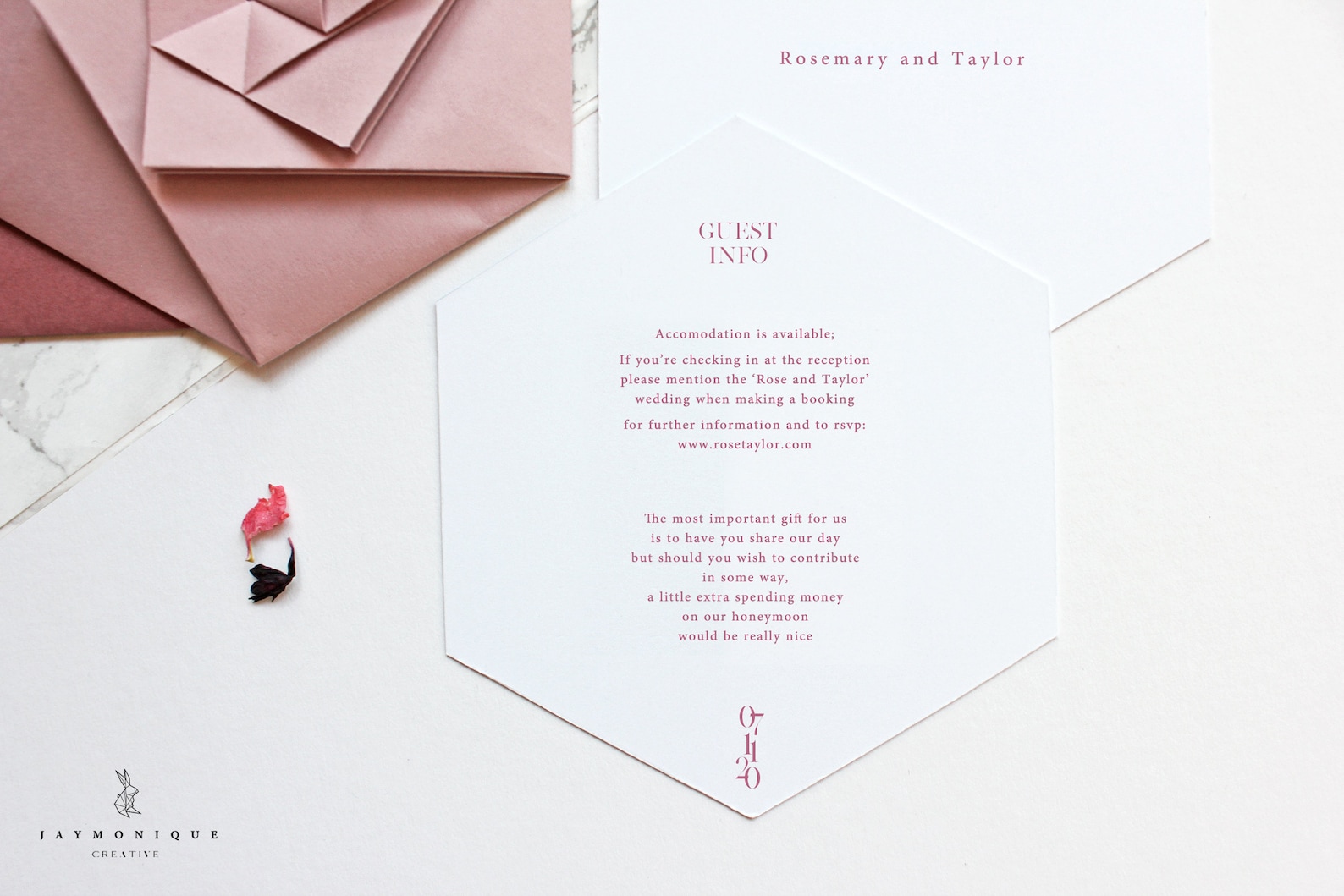 Elegant Wedding Invitation Set Printed Origami Invitation | Etsy