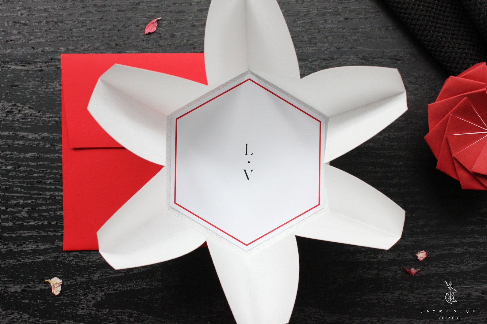 Wedding Invitation Origami Sleeve and Handmade Envelope | Etsy