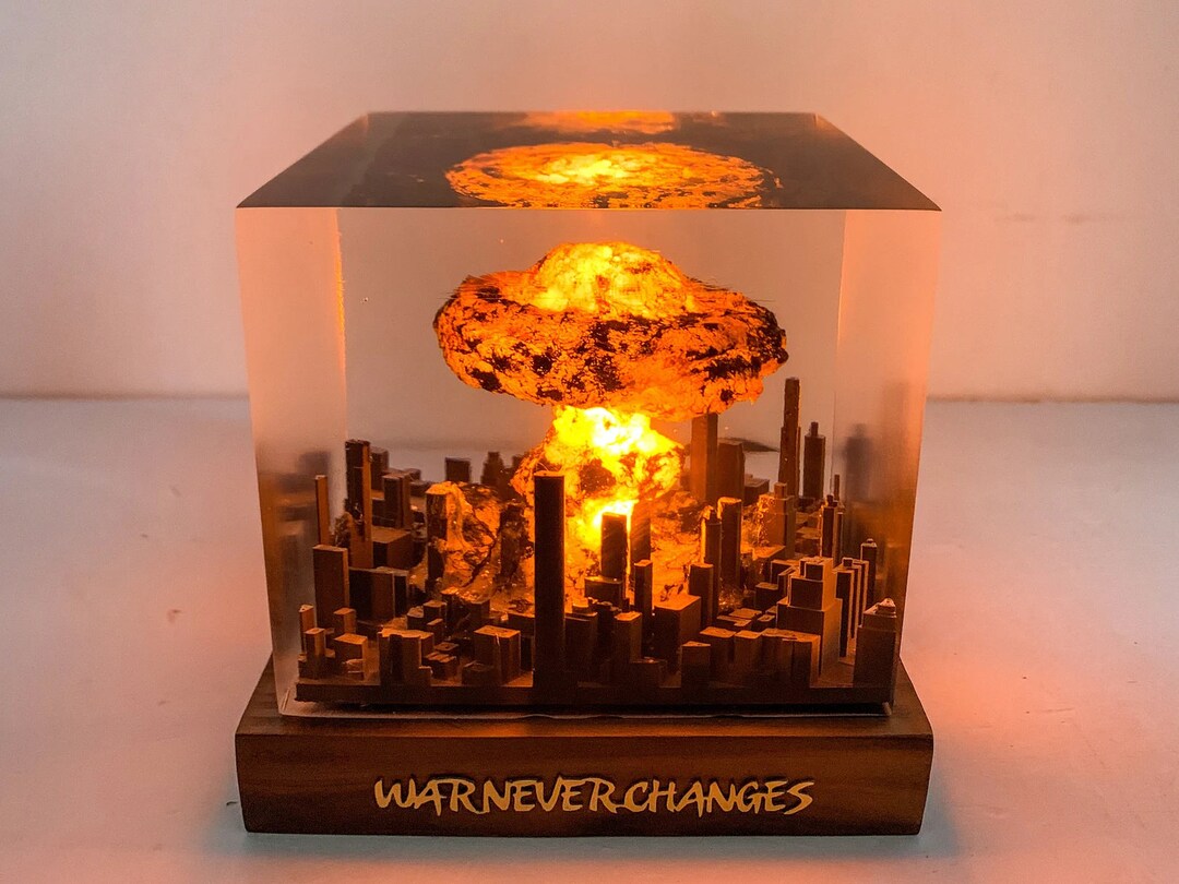 Nuclear Atomic Boom Explosion Resin Lamp, Night Lights, Fallout, 3D LED ...