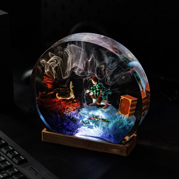 Demon Slayer Lamp - Etsy