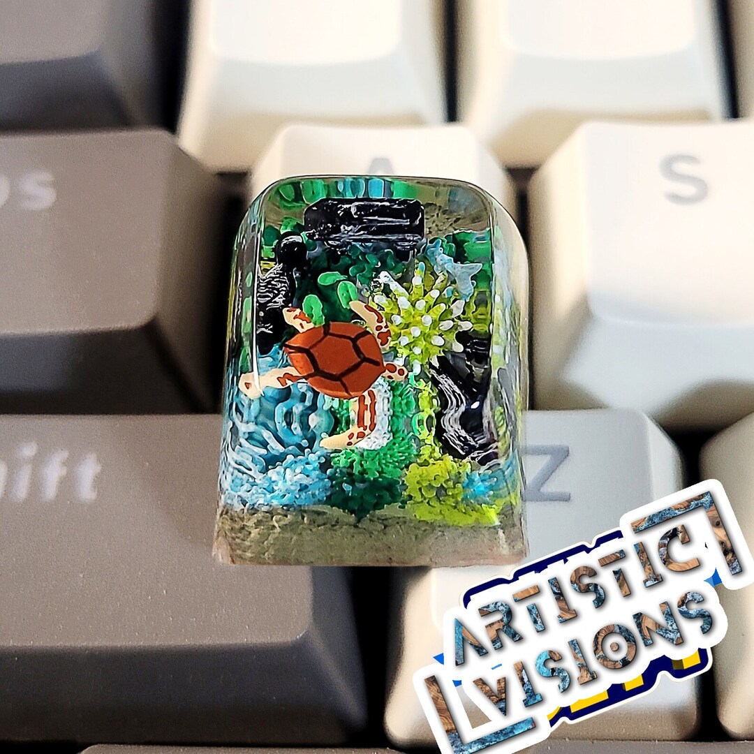 Turtle Keycap, Coral Keycaps , Transparent Keycap, Esc Anime Pokemon ...