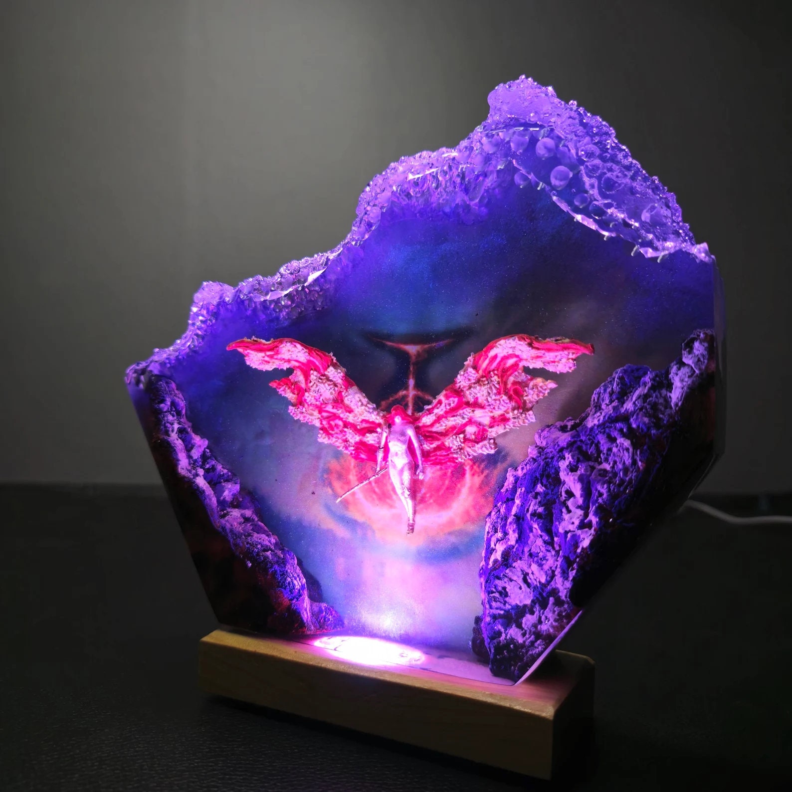 Malenia Elden Ring Epoxy Resin Lamp, Epoxy Resin Night Light, Handmade ...