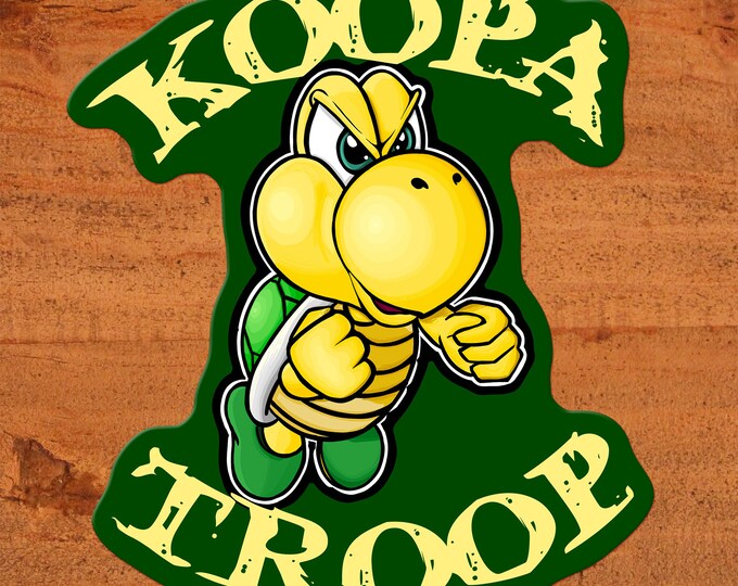Koopa Troop - Super Mario Bros. Koopa Troopa Glossy Vinyl Sticker ...